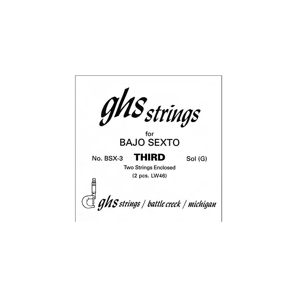 GHS Bajo Sexto 3rd Pair Strings