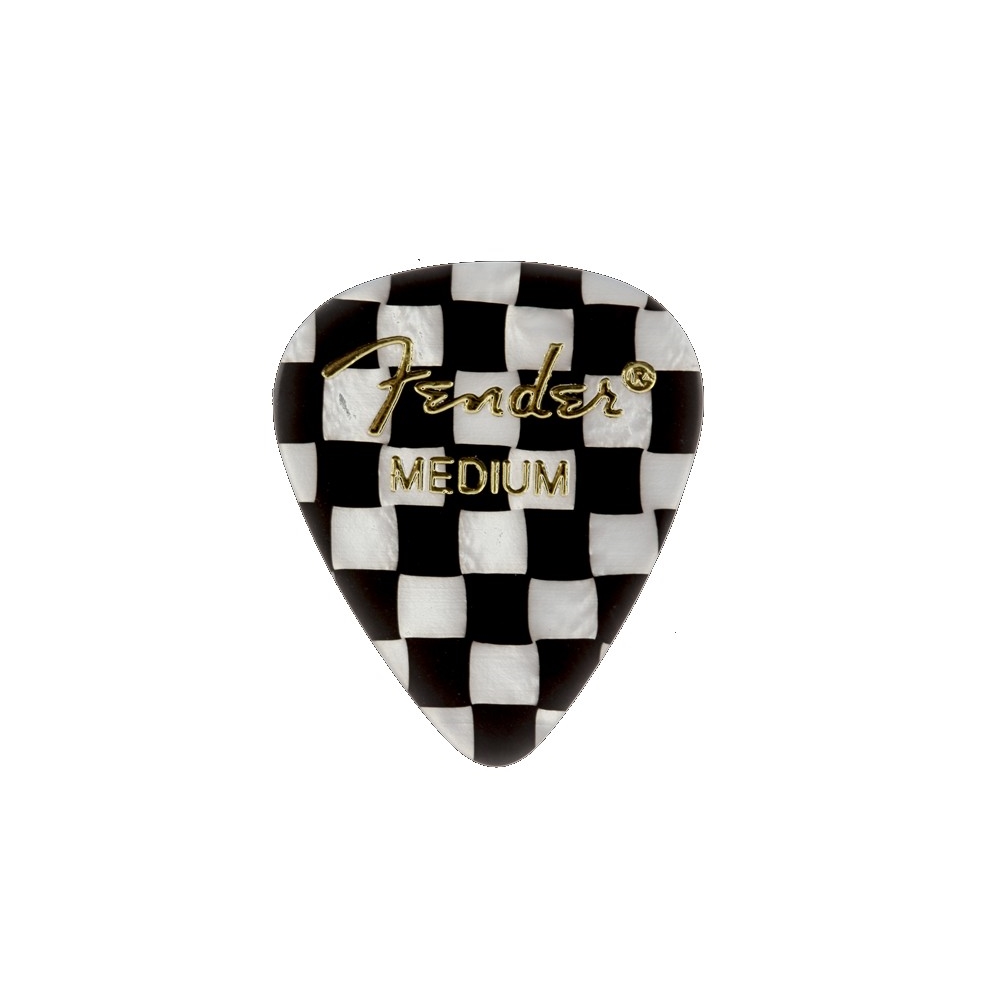 Fender Graphic Picks 351 Shape, Checker Medium 12 Pack