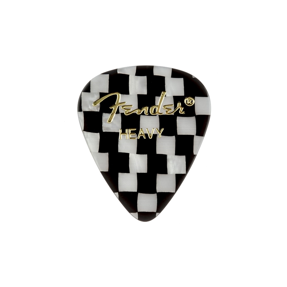 Fender Graphic Picks 351 Shape, Checker Heavy 12 Pack